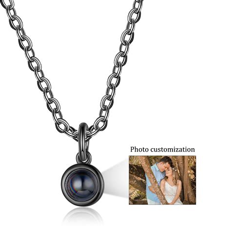 Kettenmachen Personalisierte Foto Rund Feine Projektion Halskette Mit