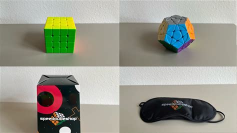 MGC 4x4 YJ YuHu V2 Megaminx SCS Cube Cover Blindfold Unboxing