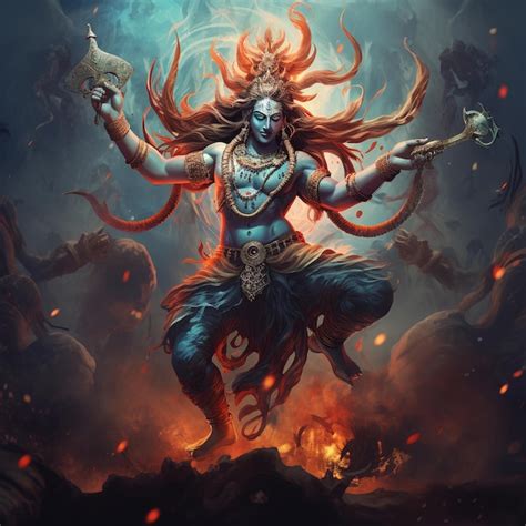 Premium AI Image Illustration Of Goddess Kali Maa On Diwali Kali