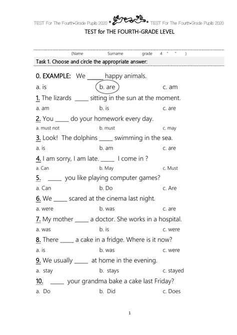 Revision Test Grade 4 Worksheet Live Worksheets Worksheets Library