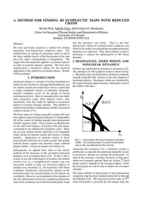 pdf a new method for finding 4d symplectic maps with reduced chaos