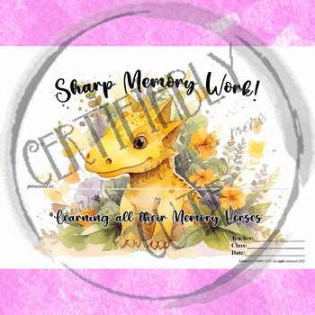 FREE Sharp Memory Work FREE By Certifiably Cute TPT