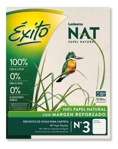 Repuesto Éxito Nat De 48 Hojas Rayada Margen Reforzado