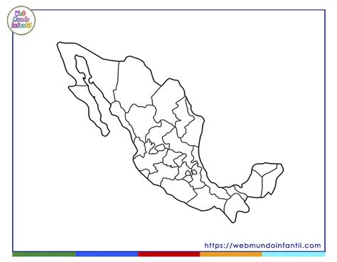 Mapas De M Xico Para Colorear Con Y Sin Nombres Para Imprimir