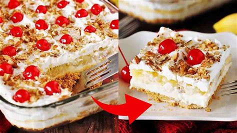 Easy No Bake Banana Split Cake Recipe