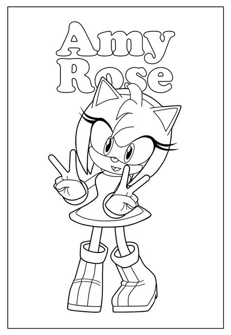 Desenhos Da Amy Rose Para Colorir Bora Colorir