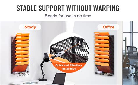 VEVOR Hanging Wall Files Organizer 10 Tier Vertical Wall File Holder