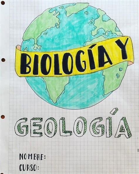 Biologia y Geologia Portadas de biologia Geología Portadas de cuadernos