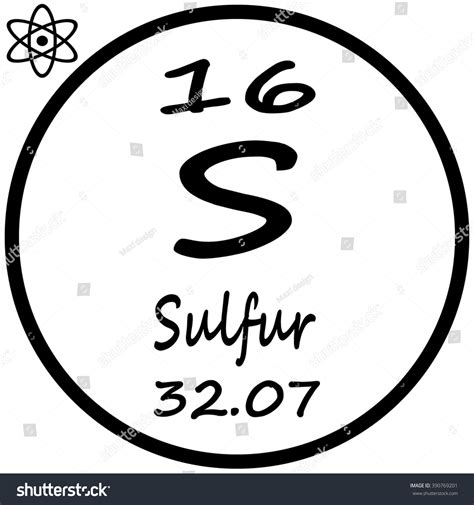 Periodic Table Of Elements Sulfur Royalty Free Stock Vector