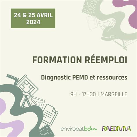 Formation Réemploi Diagnostic PEMD et ressources RAEDIVIVA