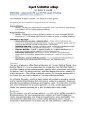 Advanced CPT And HCPCS Level II Coding Portfolio Project Course Hero