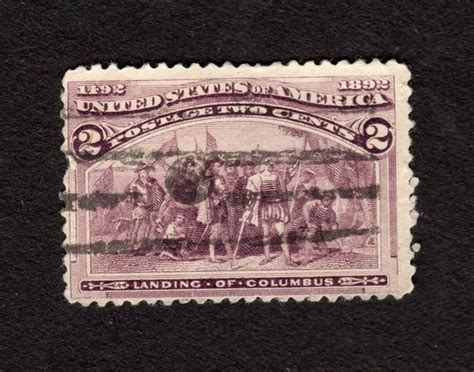 US Postage Stamp 2 Cent Landing Of Columbus 1492 1892 Etsy