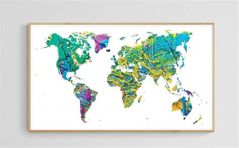Planisph Re Mural Vierge Planisphere Tableau Image Mural