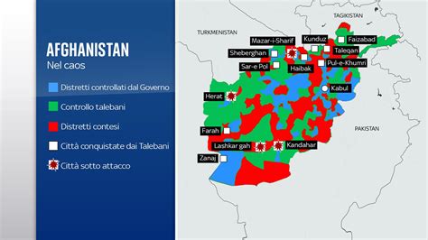Afghanistan La Mappa Dellavanzata Dei Talebani Sky TG24