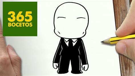 COMO DIBUJAR SLENDERMAN KAWAII PASO A PASO Dibujos Kawaii Faciles