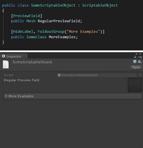 Preview Field Attribute For Unity With Odin Inspector