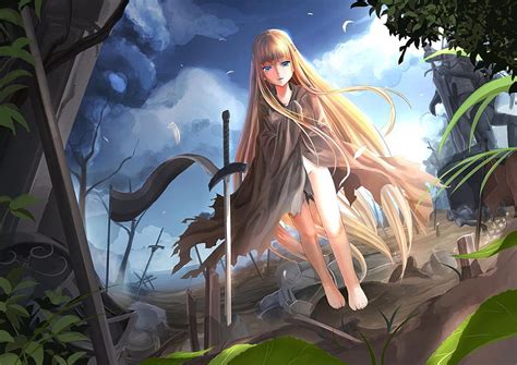 Armor Barefoot Blonde Hair Blue Eyes Evangeline A K Mcdowell Uq Holder
