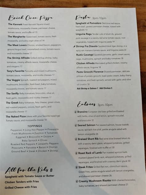 Menu At The Naked Olive Restaurant Kennett Square