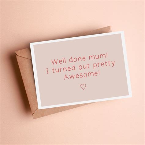 Funny Mothers Day Card Happy Mothers Day Card Sarcastic Etsy Uk In 2023 Mothers Day Cards
