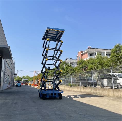 Kg Hydraulic Lifting Platform Mobile Scissor Lift For Aerial Working
