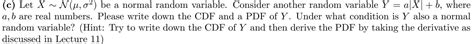 solved c let x∼n μ σ2 be a normal random variable