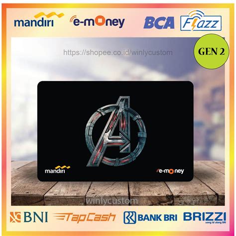 Jual Kartu Emoney Etoll Superhero Logo Avengers E Money Mandiri Flazz
