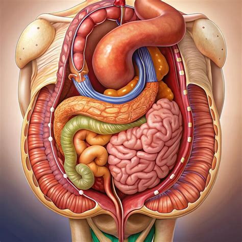 Gastrointestinal Tract Anatomy For Education Premium Ai Generated Image
