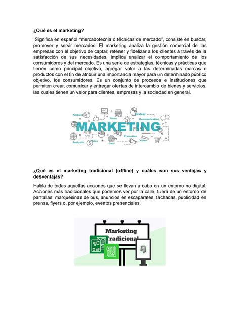 A2 ACTIVIDAD 2 Qué es el marketing Significa en español
