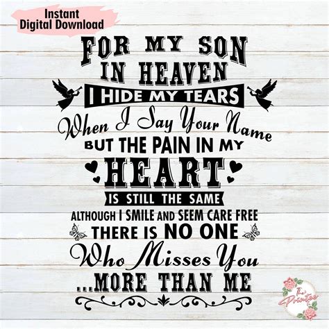 Son In Heaven SVG In Loving Memory SVG My Son Is An Angel Etsy New