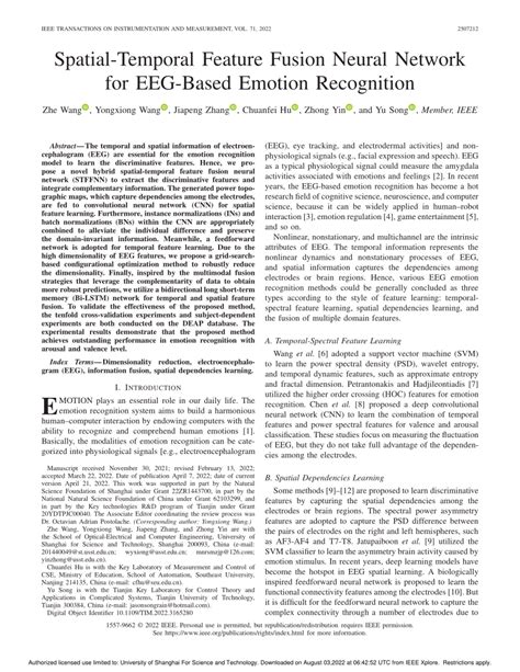 pdf spatial temporal feature fusion neural network for eeg based emotion recognition