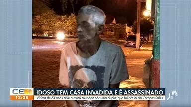 CETV 1ª Edição Fortaleza Idoso tem casa invadida e é assassinado