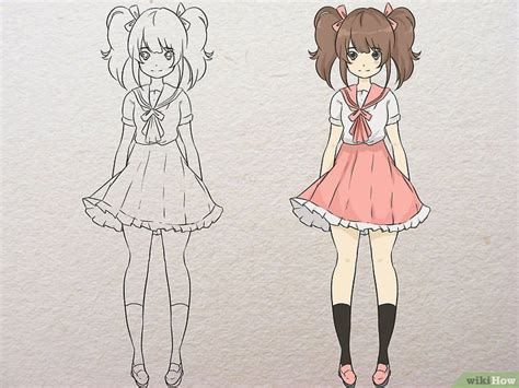 Cómo dibujar un cuerpo de Anime con imágenes wikiHow