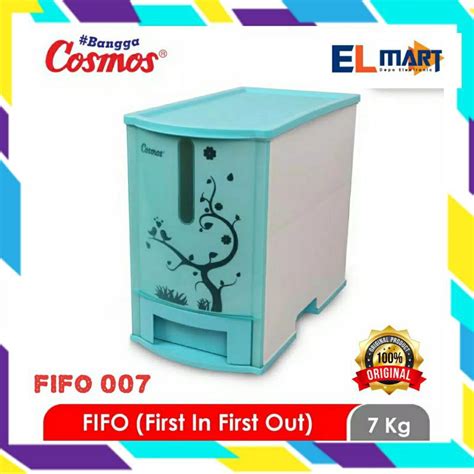 Jual Rice Box Mini COSMOS FIFO 007 Pundi Tempat Penyimpanan Beras 7kg
