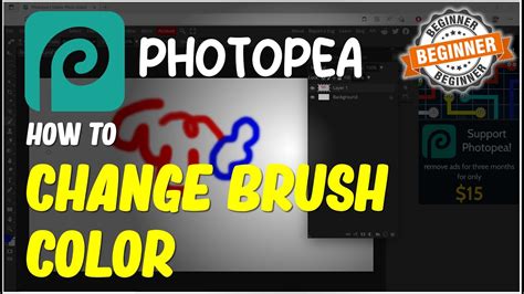 Photopea How To Change Brush Color YouTube