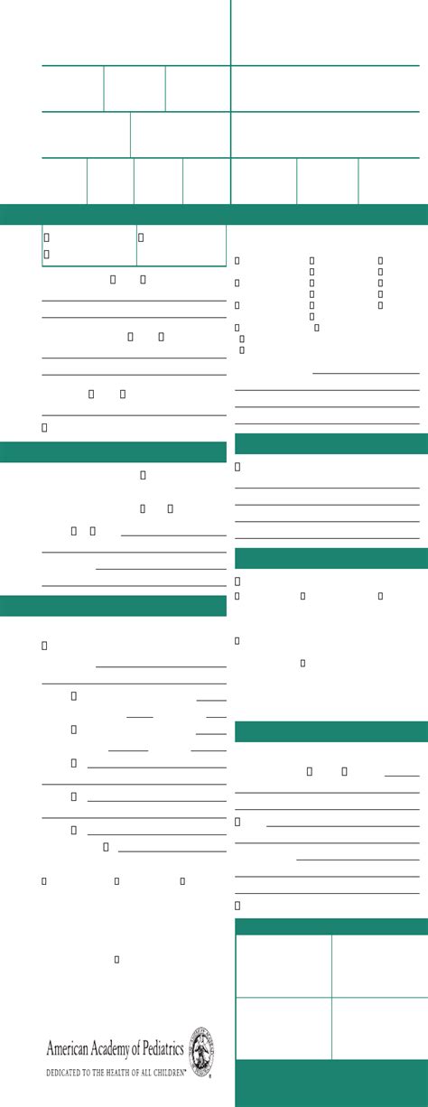 Fill Free Fillable Bright Futures Previsit Questionnaire 12 Month