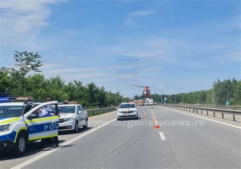 Accident pe Autostrada București Pitești la Uliești O persoană este