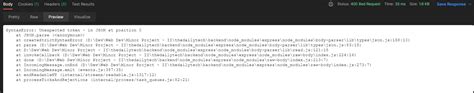 Node Js Formidable Syntaxerror Unexpected Token In Json At