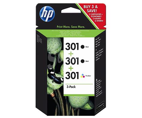 HP Pack De 3 Cartuchos De Tinta 301 Pack 2 Unidades