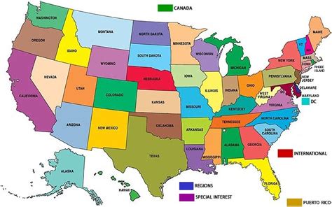 Mappa Degli Stati USA Cartina Stati Uniti Politica