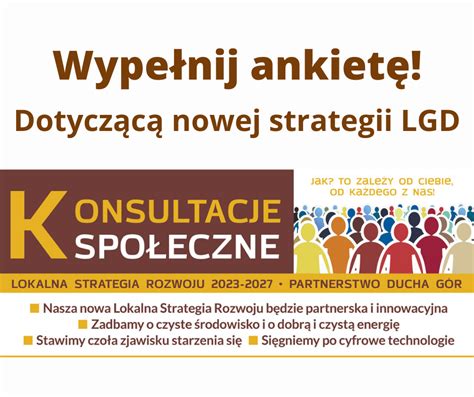 Konsultacje społeczne Lokalna strategia rozwoju 2023 2027
