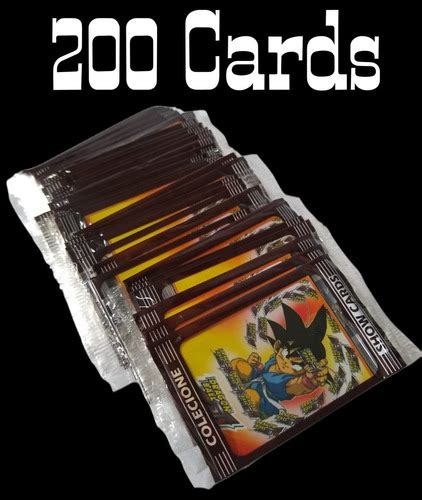 Kit 200 Cards Dragon Ball Z 50 Envelope Cartinhas Goku Parcelamento