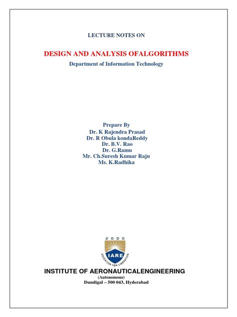 daa lecture notes pdf computational complexity theory time complexity