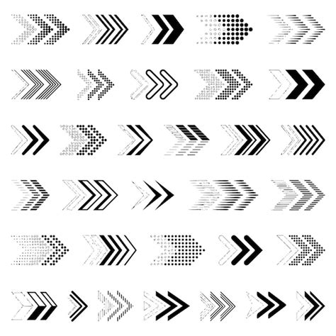 Premium Vector Set Of Black Arrows Vector Design Elements Different