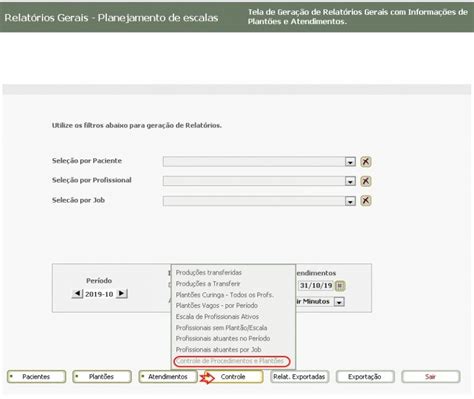 Novo relatório Controle de Procedimentos e Plantões Blog da Sincro