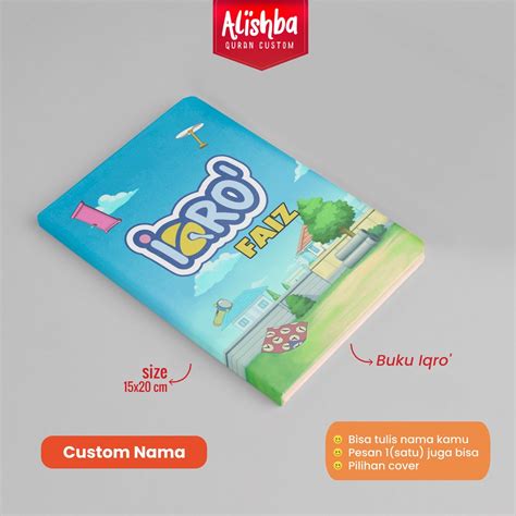 Jual COSTUM BUKU IQRO Full Color GRATIS COSTUM NAMA Shopee Indonesia