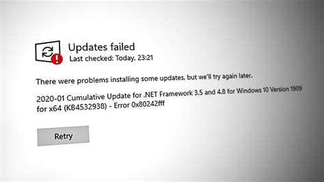 Fix Windows Updates Failed Error 0X80242FFF
