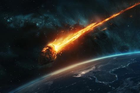 El cometa que cae el armagedón el meteorito devastador la catástrofe