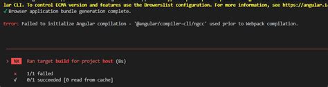integration with angular error failed to initialize angular compilation