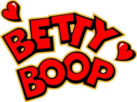 The Word Betty Boop Is Surrounded By Hearts