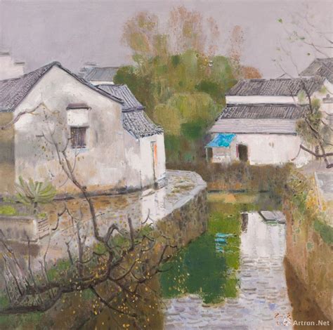 唐模古镇的春雨 风景油画在线展 王力克作品展 王力克在线作品 王力克官方网站 雅昌艺术家网